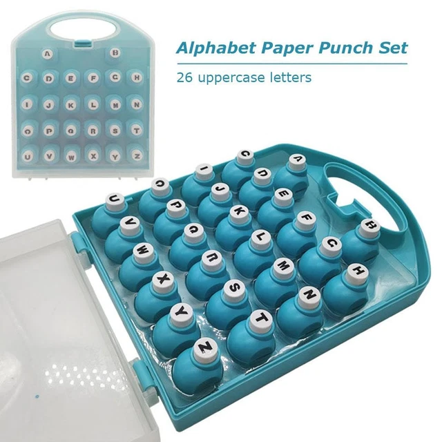 ALPHABET PAPER PUNCH Set For Classroom Assortment Punches Hot Letters ...