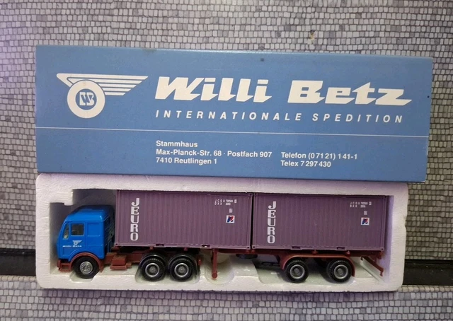 WILLI BETZ JEURO Herpa Mercedes Benz Containersattelzug 1/87 EUR 24,99 ...
