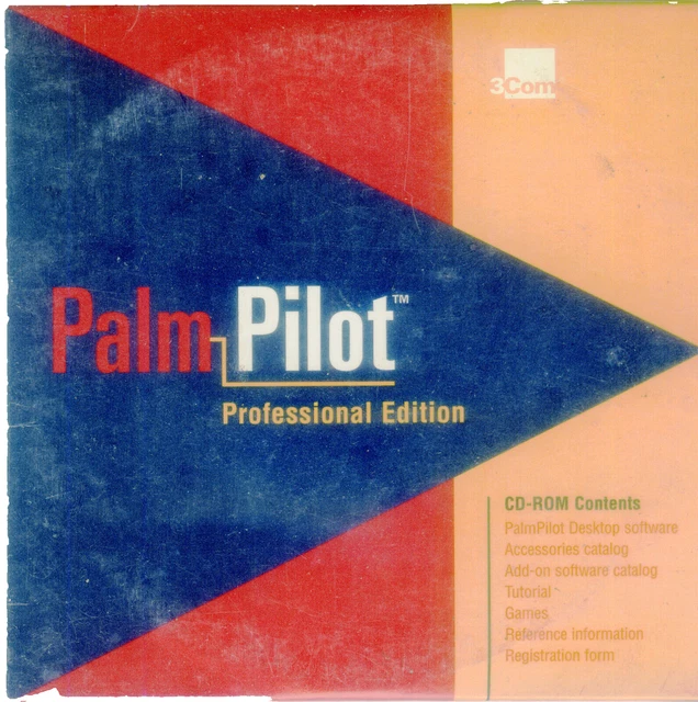 PALMPILOT PROFESSIONAL EDITION 3Com PDA Software WINDOWS 95 CD ROM 1997 ...