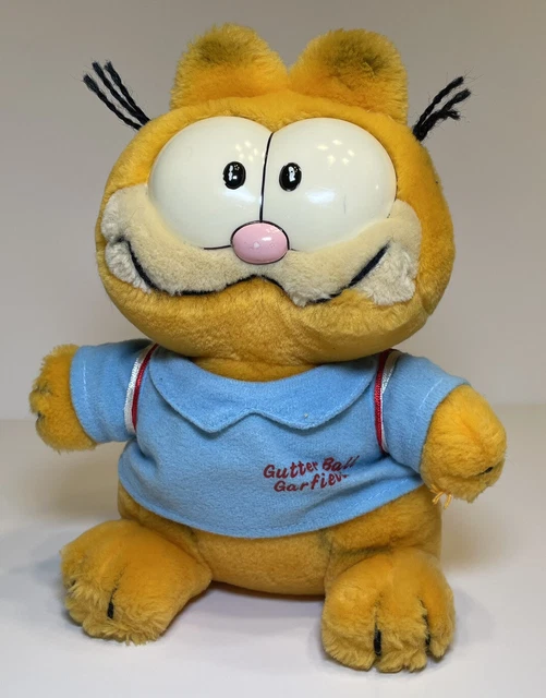VINTAGE GARFIELD PLUSH Blue Gutter Ball Garfield Shirt Plush Stuff ...