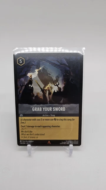 DISNEY LORCANA THE First Chapter Grab Your Sword 198/204 Non-Foil Rare ...