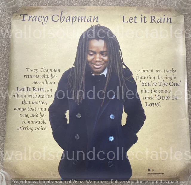 TRACY CHAPMAN-LET IT Rain. RARE ORIGINAL AUSTRALIAN instore PROMO ...