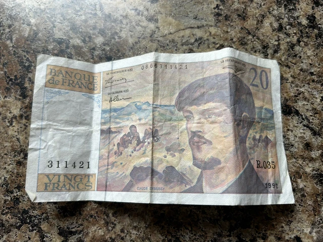 VINTAGE 20 FRANC Banknote; 1992 £9.95 - PicClick UK