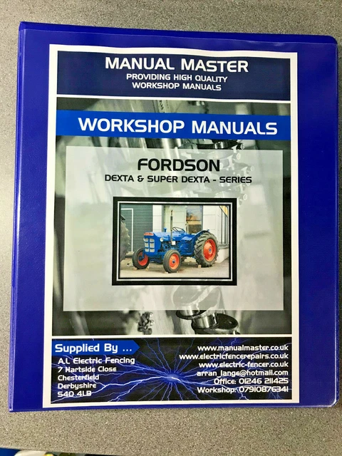 FORDSON DEXTER/FORDSON SUPER/POWER Dexter Werkstatthandbuch - GEDRUCKT ...