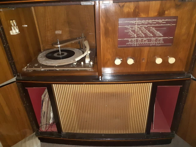 RARE 1954 PHILIPS 644A Radiogram And Vinyl/Shellac Records Bundle 1950s ...