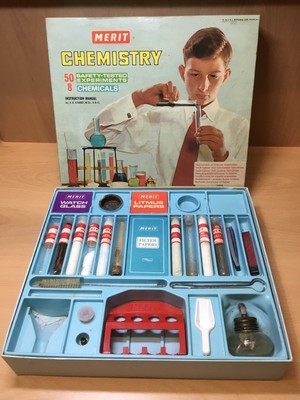 VINTAGE MERIT CHEMISTRY set 1960's SET 0A Cat No800 £29.00 - PicClick UK
