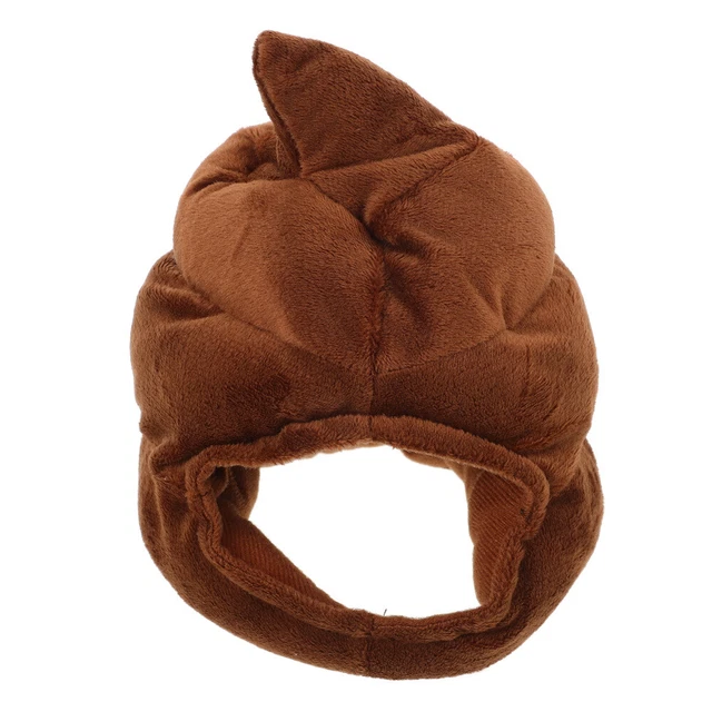 HALLOWEEN PARTY PRANK Hat Poop Cosplay Hat Stuffed Poop Cap Supple Fake ...