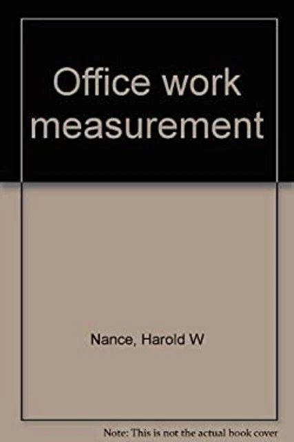 BUREAU TRAVAIL MESURES Couverture Rigide Harold W. Nance EUR 4,33 ...