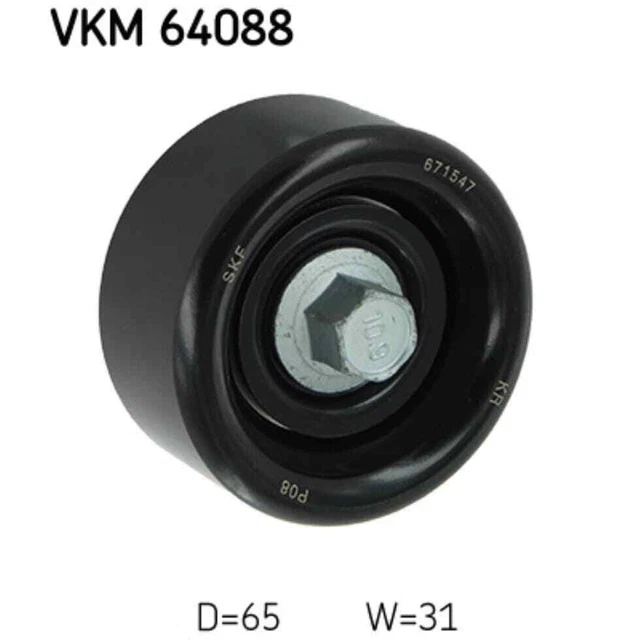 UMLENK-/FÜHRUNGSROLLE KEILRIPPENRIEMEN SKF VKM 64088 für Hyundai Kia ...