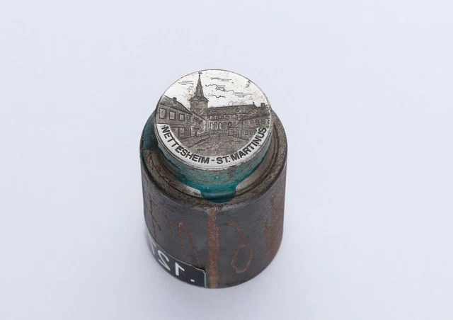 HISTORISCHER PRÄGESTEMPEL NETTESHEIM St. Martinus Wappen Münze Unikat ...