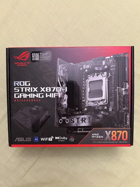 ASUS ROG STRIX X870-I Gaming WiFi Motherboard Socket AM5 (AMD, X870, Mini-ITX) £338.22 - PicClick UK