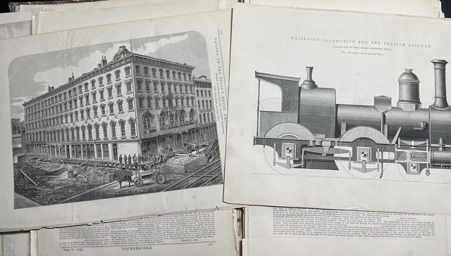 LIVRE ANCIEN JOURNAL Engineering 1868 1870 Locomotive Ponts ...