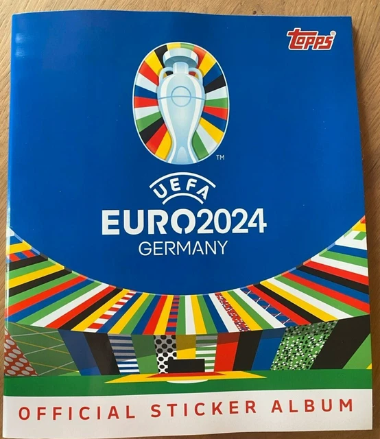 TOPPS UEFA EURO 2024 Germany Official Sticker Album + 6 Stickers | NEW ...