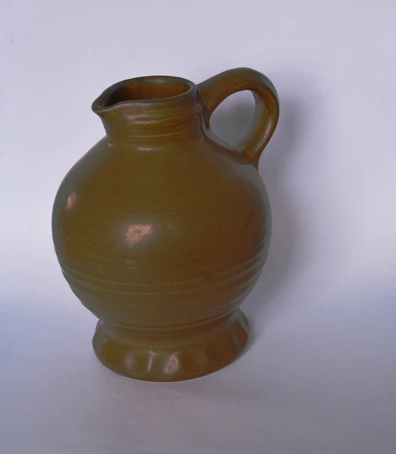 VINTAGE ORIGINAL GERZIT Steinzeug Keramik Henkelkrug Vase braun glasiert EUR 7,00 - PicClick DE