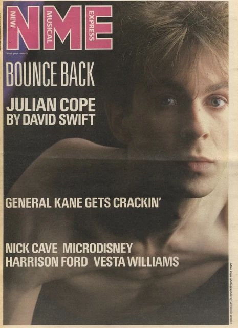 15X11& JULIAN COPE On The Cover Page Of Nme Newspaper 24/1/1987pgs.. £ ...
