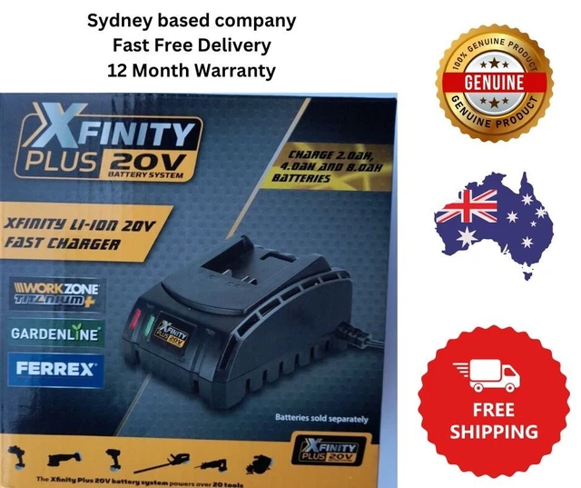 XFINITY PLUS LI-ION 20V Fast Battery Charger Ferrex, Workzone ...
