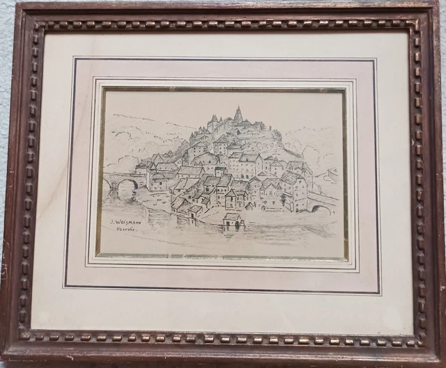 JACQUES WEISMANN (1878-1940?) - Uzerche, Corrèze, vue générale - Expo ...