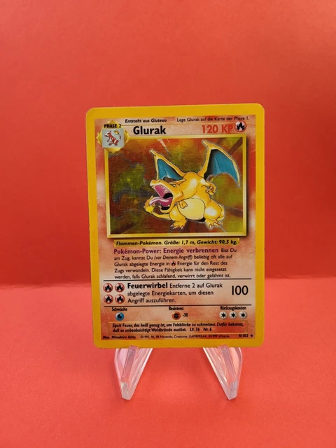 POKÉMON CARD/CARD - Charizard Glurak 4/102 - Base Set Holo - VG ...