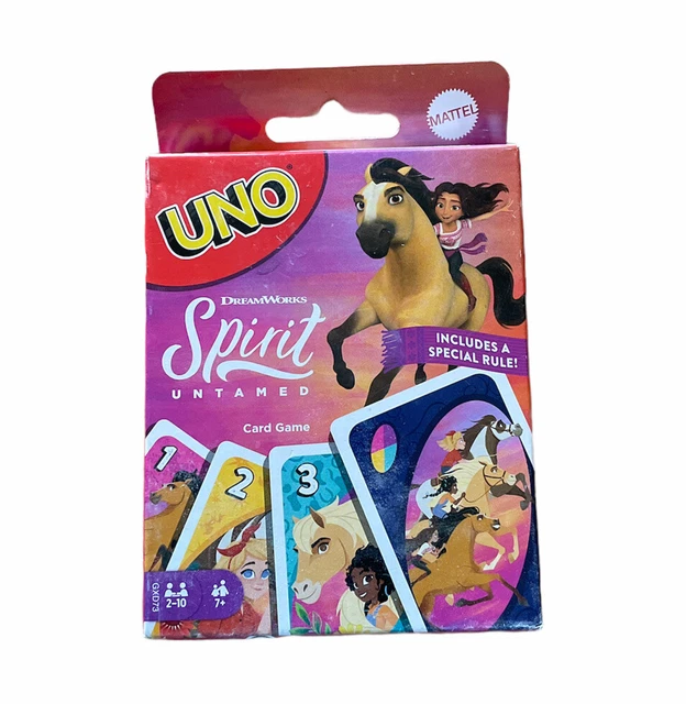 MATTEL SPIRIT UNTAMED UNO DreamWorks Matching Card Game Featuring 112 ...