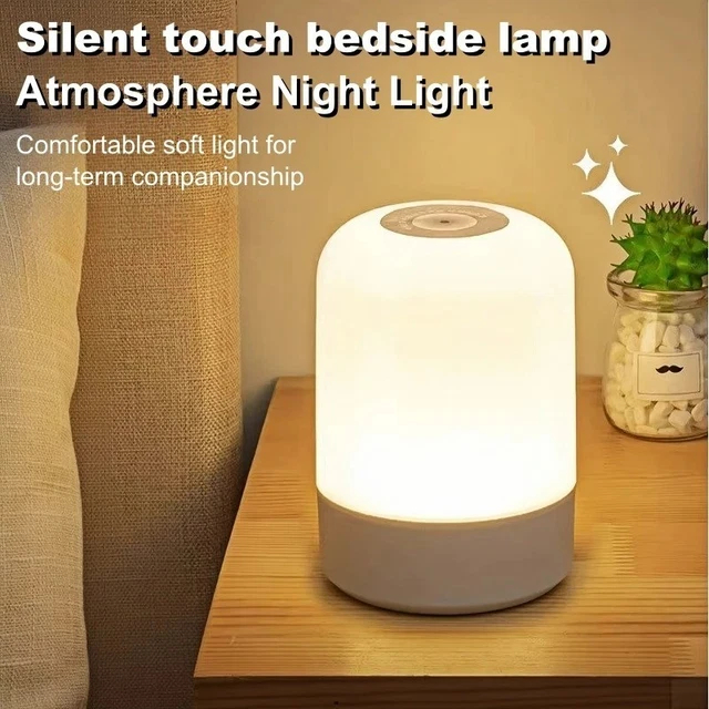 TOUCH SENSOR NIGHT Light Led Bedside Desk Table Lamp Dimmable Usb ...