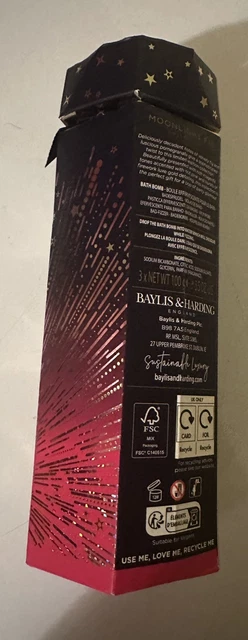 BAYLISS AND HARDING 3 Piece Bath Bombs Moonlight Fig Luxury Set Gift ...