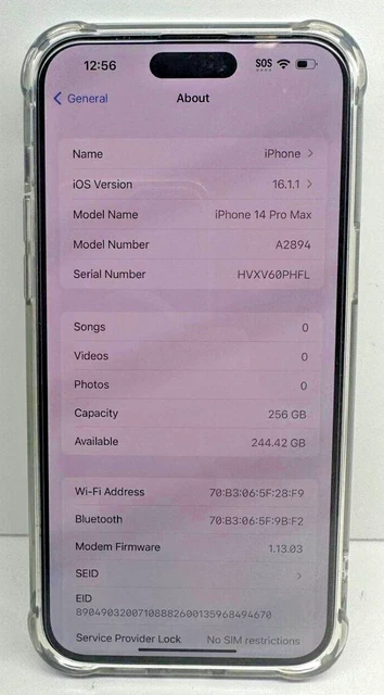 APPLE IPHONE 14 Pro Max - 256GB - Deep Purple (Unlocked) MQ9X3ZP/A A2894 $1,790.00 - PicClick AU