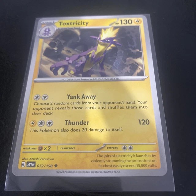 TOXTRICITY 072/198 POKEMON SV01: Scarlet & Violet Base Set UNCOMMON NM ...
