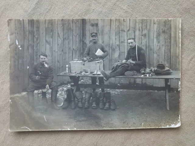 CARTE POSTALE PHOTO soldats de l'infanterie coloniale en corvée EUR 4 ...