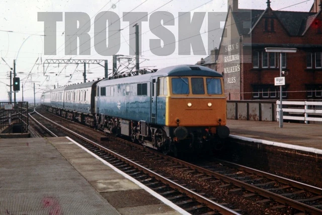 35MM SLIDE BR British Railways Electric Loco Class 86 86227 Wigan 1977 ...