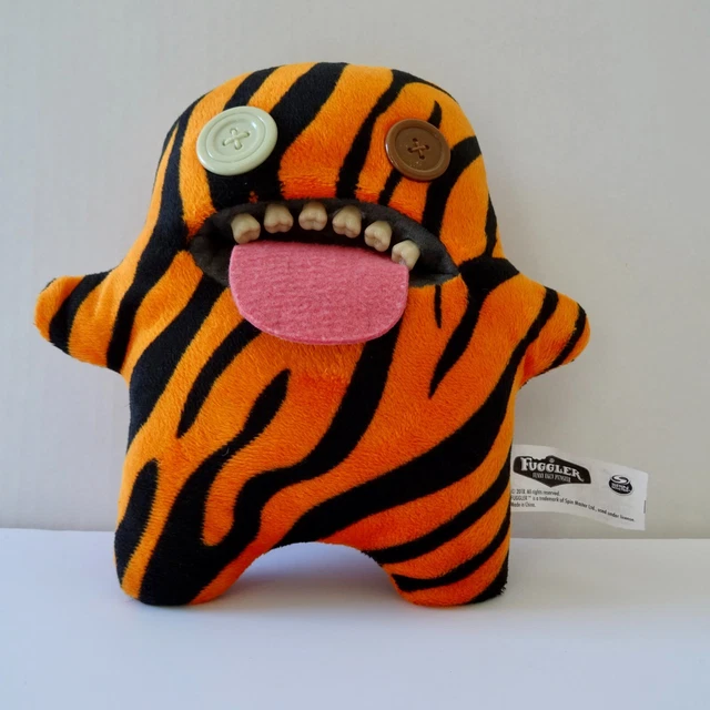 FUGGLER FUNNY UGLY Monster Orange Tiger Stripe Realistic Teeth Soft ...