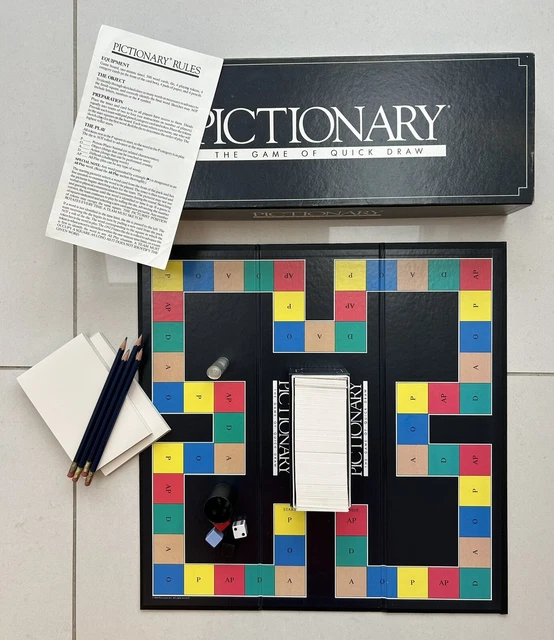 VINTAGE PICTIONARY FIRST Edition Complete 1985 Classic Drawing Board ...