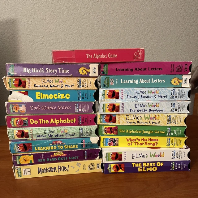 LOT OF 19 Sesame Street VHS Tapes Elmo’s World Vintage Learning Random ...