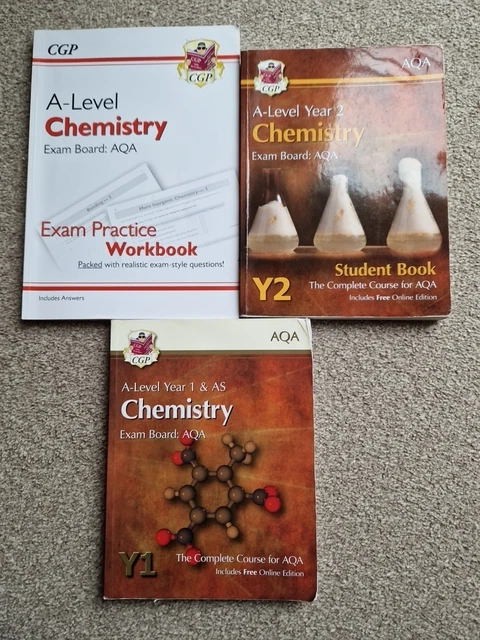 AQA A-LEVEL CHEMISTRY Year 1 & AS and Year 2 Complete Course Books ...
