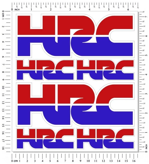 HRC HONDA RACING Motorcycle 6 Decals Laminated Stickers Set CBR ...