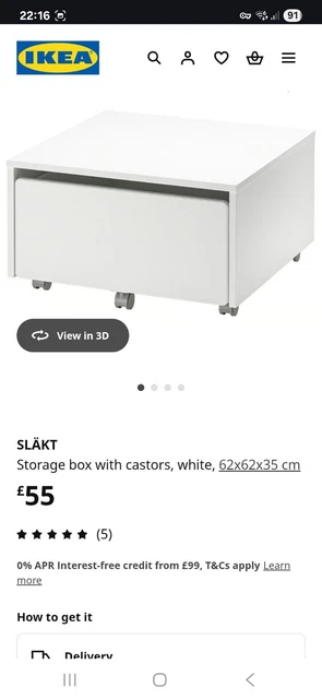 SLAKT UNDERBED STORAGE Drawers x3 (IKEA) £1.13 - PicClick UK