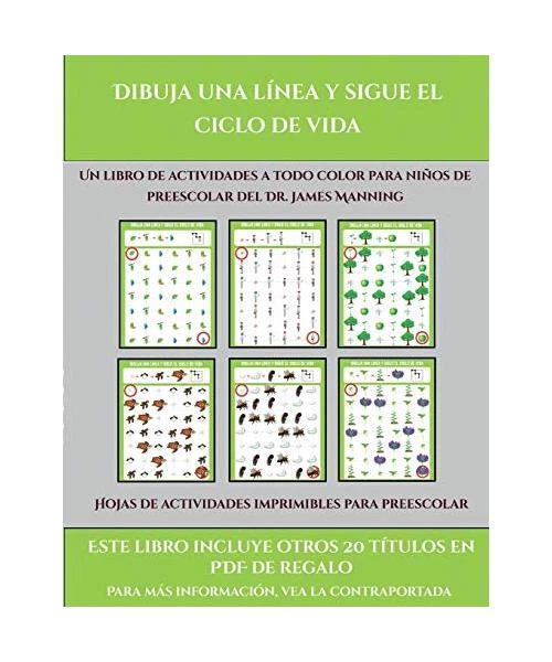 HOJAS DE ACTIVIDADES imprimibles para preescolar (Dibuja una línea y ...