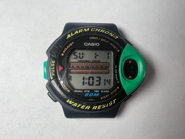 OROLOGIO VINTAGE CASIO JP-200W Allarme Cronografo Esercizio Monitor ...