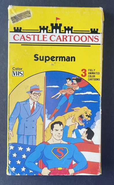 1987 CASTLE CARTOONS "Superman" VHS Classics - 3 Fully Animated Color ...