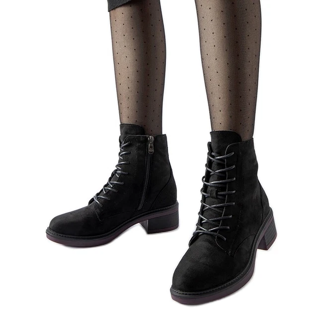 BOTINES CLÁSICOS NEGROS con suela morada de Teo EUR 62,97 - PicClick FR