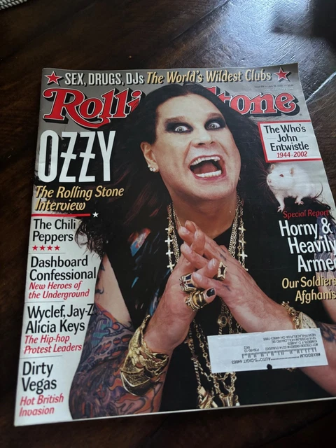 OZZY OSBOURNE ROLLING Stone Magazine July 25 2002 £110.43 - PicClick UK