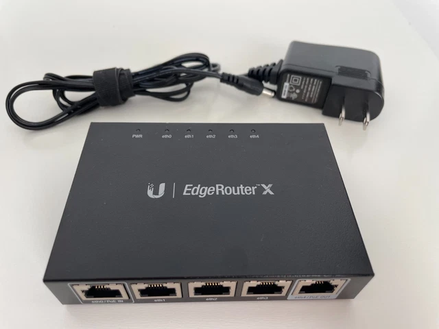 UBIQUITI ER-X EDGEROUTER X 5-Port Gigabit Router with PoE support $25. ...