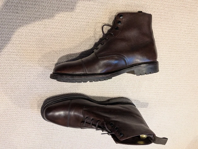 LOAKE 1880 SEDBERGH Toe Cap Derby Boots Made in England, Size UK 10.5 £ ...