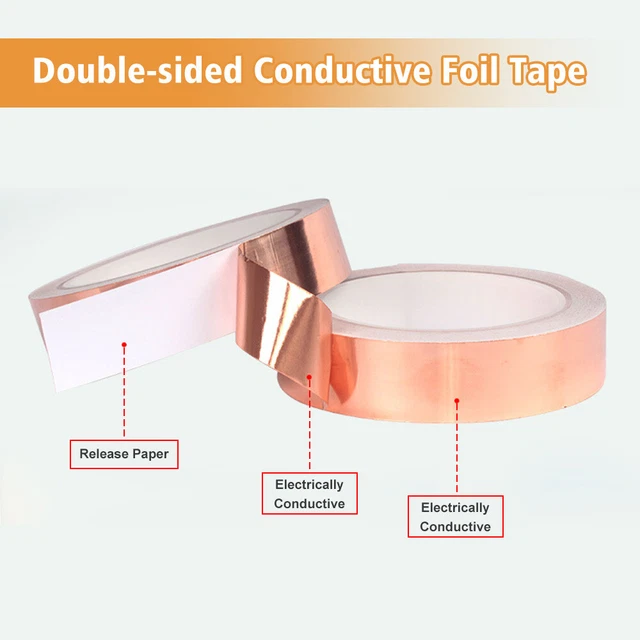 COPPER FOIL TAPE 20mx50mm EMI Shielding Conductive Adhesive Tapes Snail Barrier $18.00 - PicClick AU