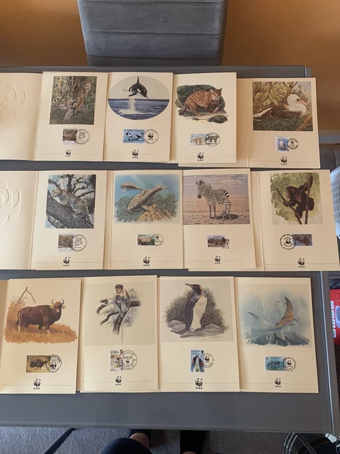 CARTOLINE E FRANCOBOLLI WWF Collezione anni '80 / '90 in cartelle X 12 EUR 5,82 - PicClick IT