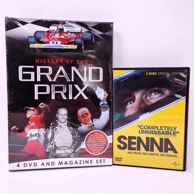 HISTORY OF THE Grand Prix 4 DVD & Magazine Box Set + Senna DVD Formula One F1 £8.95 - PicClick UK
