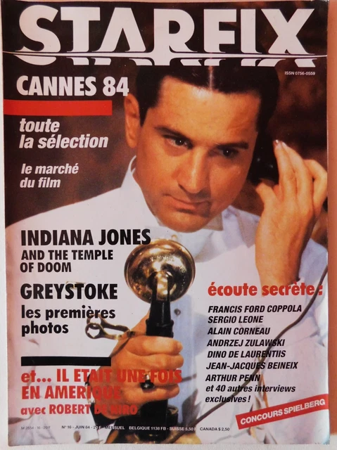 STARFIX MAGAZINE N° 16 1984 de Niro Coppola Indiana Jones Greystoke ...