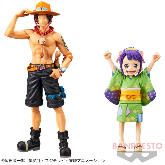 ONE PIECE WANO Country DXF The Grandline Series Ace Otama Figure Set ...