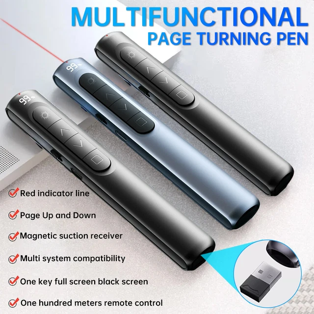 PPT PRESENTER POWER Point Presentation Laser Pointer Clicker Remote Pen ...