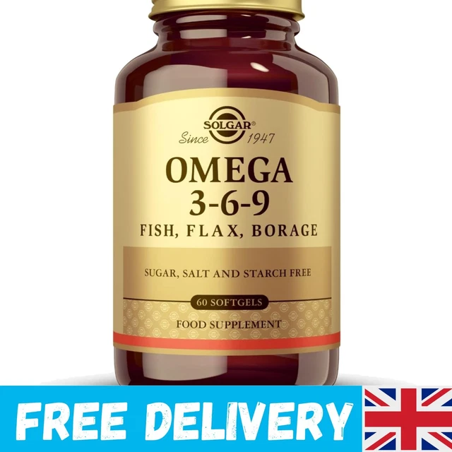 OMEGA 3-6-9 Softgels, 60 Count - Safe, Effective Heart Health Boost £39 ...