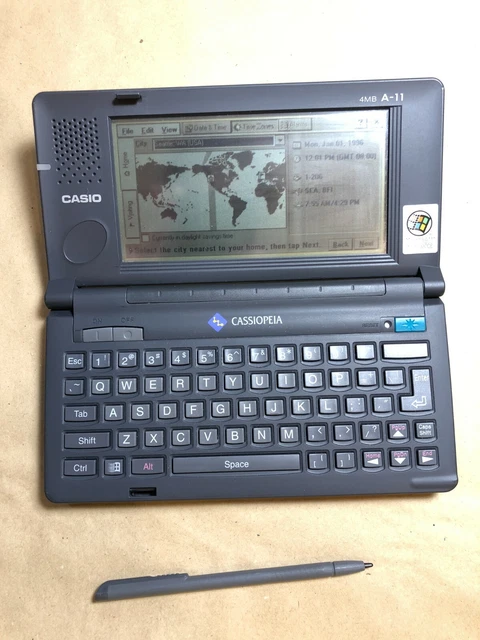 VINTAGE RARE CASIO Cassiopeia 4MB A-11A Windows CE 2.0 Retro 80s ...